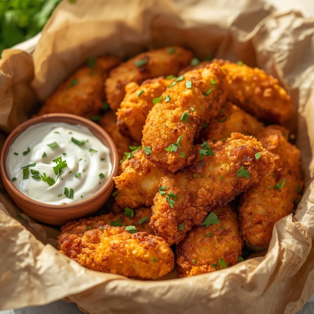 Make crispy air fryer chicken tenders in minutes! This easy recipe ...