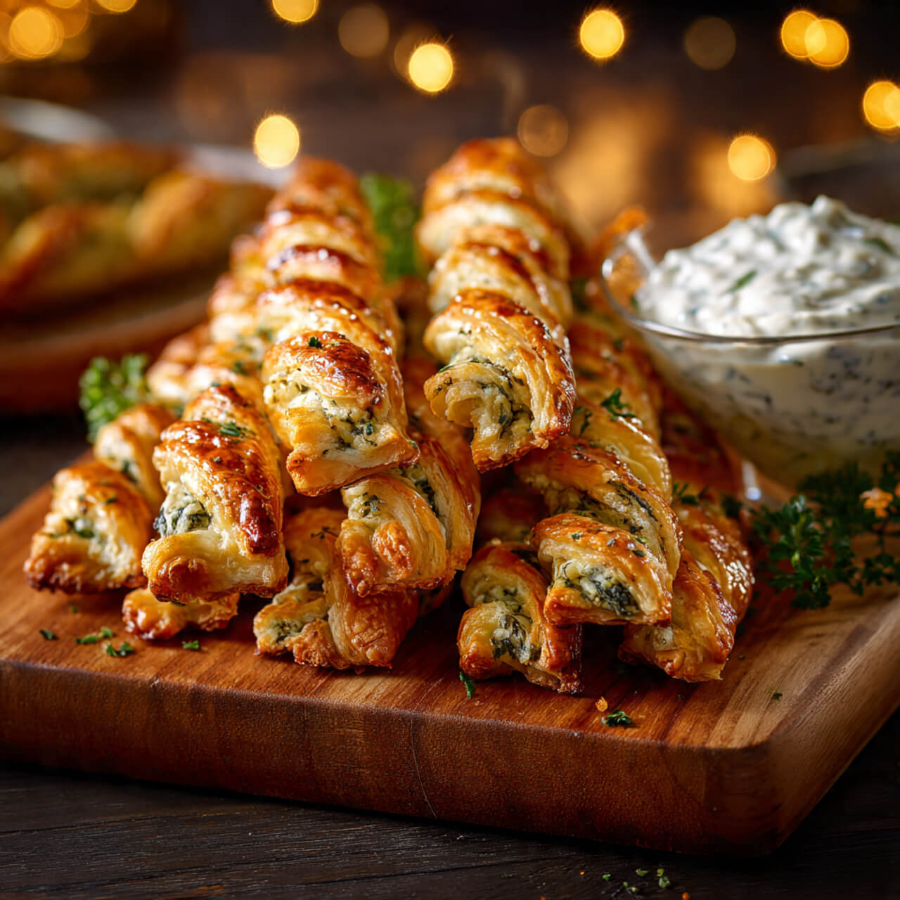 flaky spinach feta pastry twists | bbqblaze.com