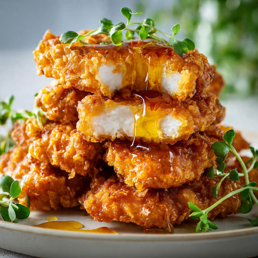 Southern fried chicken with hot honey drizzle | bbqblaze.com